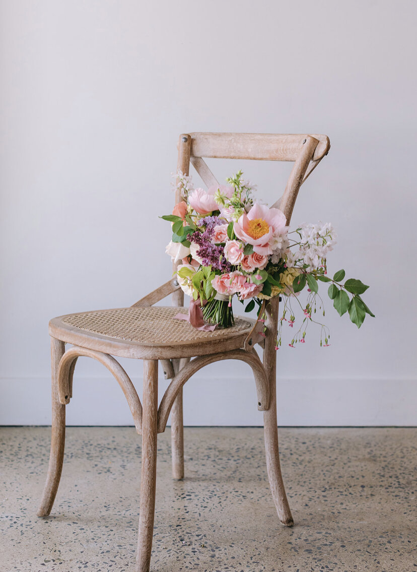 Wedding Compote Design and Hand-tied Bridal Bouquets